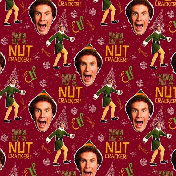 ELF | Holiday | Elf The Movie Christmas Gift Wrap 2 Sq Ft Wrapping ...